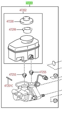 47207-0C010 - Brake Master Cylinder | Toyota Parts Delivered