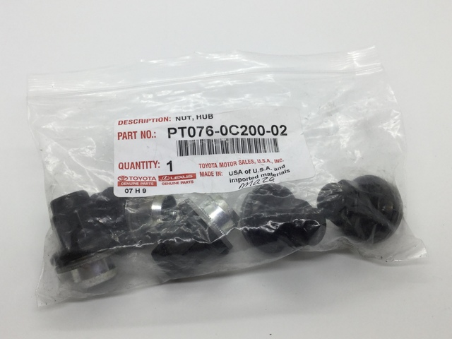 PT076-0C200-02 - 2020-2022 Toyota - Wheel Locks, Alloy, Black Pvd ...