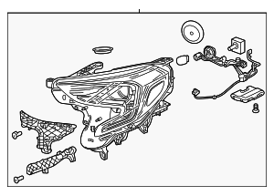 (Replaces 84815558) Driver Side Headlamp 86541977 GM | GMPartsDirect.com