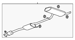 2012-2015 Chevrolet Captiva Sport F Muffler (Replaces Part Number ...