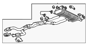 2016-2022 Chevrolet Camaro Muffler & Pipe Assembly 84897448 GM ...