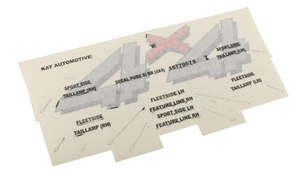 1999-2007 GM Pickup Box Side Rear 4x4 Decal 15779675 GM | GMPartsDirect.com