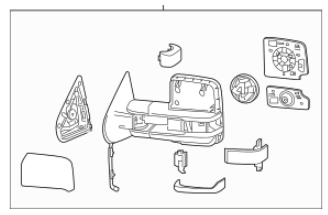 2016-2019 GM Mirror (Replaces Part Number 84228898) 84691679 GM ...