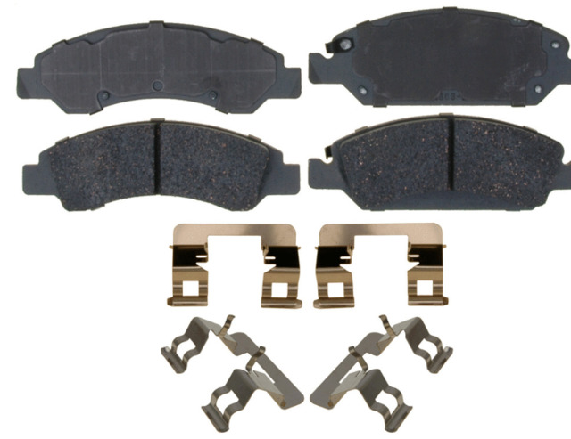 ACDELCO SILVER Ceramic Front Disc Brake Pad Set with Hardware without ...