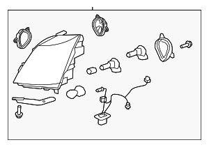 2008-2014 Cadillac CTS Passenger side Headlamp Kit 19433124 GM ...