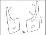 2014-2019 Chevrolet Mud Flap Kit 22894865 GM | GMPartsDirect.com