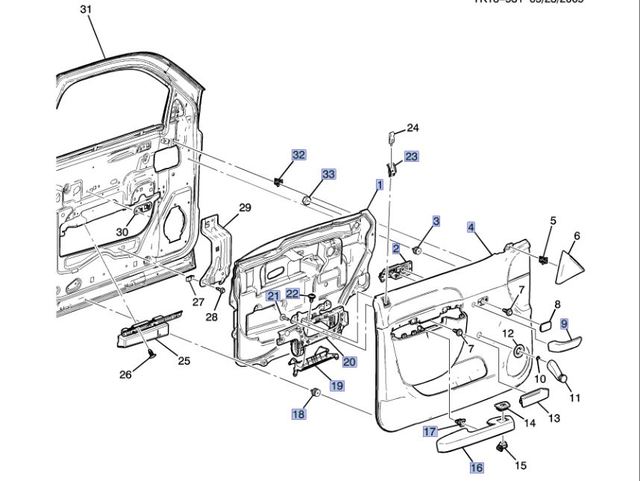 Front drive side door trim interior trim panel 23402962 GM ...