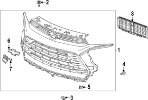 2021-2023 Chevrolet Trailblazer Grille 42797388 GM | GMPartsDirect.com