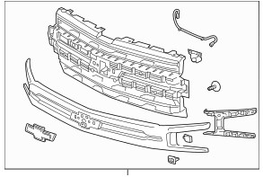 2019 Chevrolet Silverado 1500 F Grille (Replaces Part Number 84493321 ...