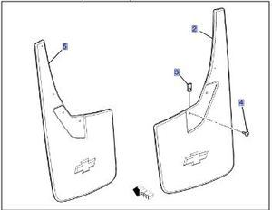2014-2019 Chevrolet Mud Flap Kit 22894865 GM | GMPartsDirect.com