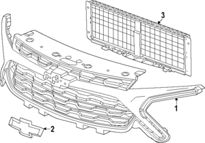 2024-2025 Chevrolet Trax (Replaces 42862779) Grille Assembly 42887630 ...