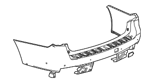 (Replaced by 84842064) Primed Rear Bumper Upper Fascia 84989411 GM ...