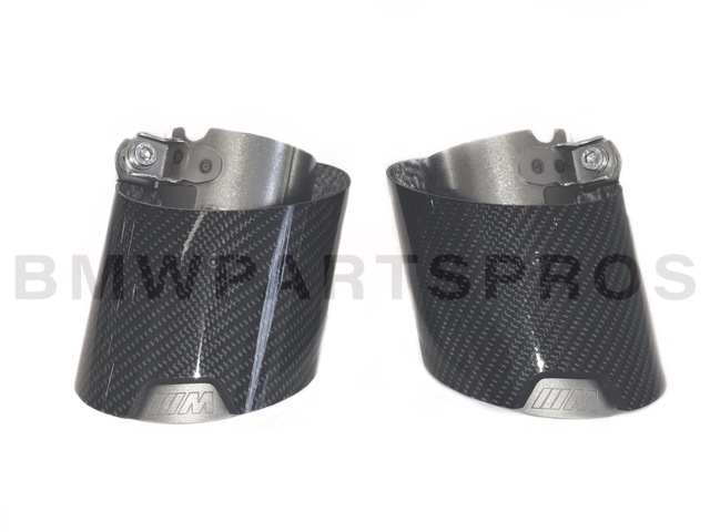 2022-2024 BMW Bmw Oem M Performance Tailpipe Finisher Set In Carbon ...