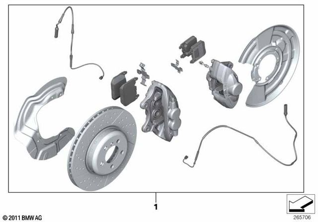 2014-2017 BMW Bmw M Performance Brake System - Orange 34-11-2-450-470 ...