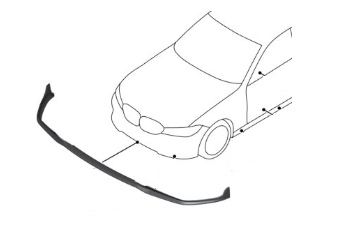 2022-2023 BMW Bmw Oem M Performance Front Attachment In High Gloss ...