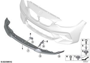 Bmw Oem M2 Cs Carbon Fiber Front Lip 51118078455 | OEM Parts & Accessories