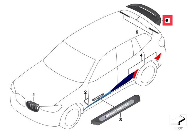 Bmw M Performance Flow-through Rear Spoiler - High Gloss Black 51-19-2 ...