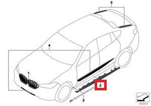Bmw Oem M Performance Rocker Panel Sill Attachment In Carbon Fiber ...