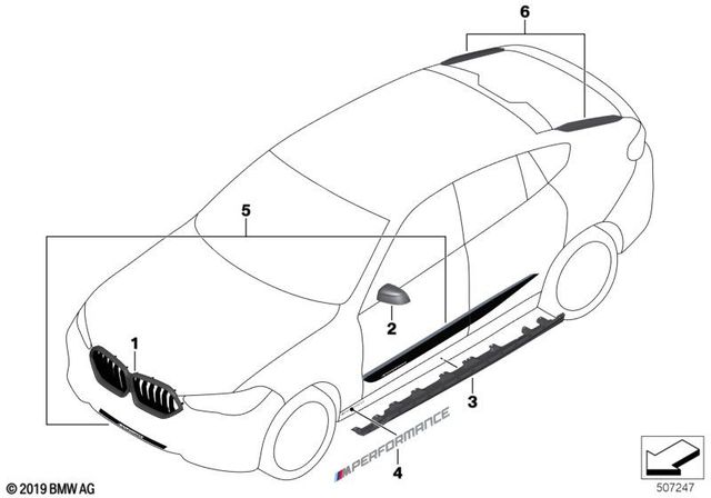 2022-2023 BMW X6 BMW M PERFORMANCE FOIL FILM SET 51-14-2-469-098 | OEM ...