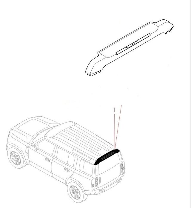 LR175754 - New Defender Rear Spoiler | Land Leaping Genuine British Parts