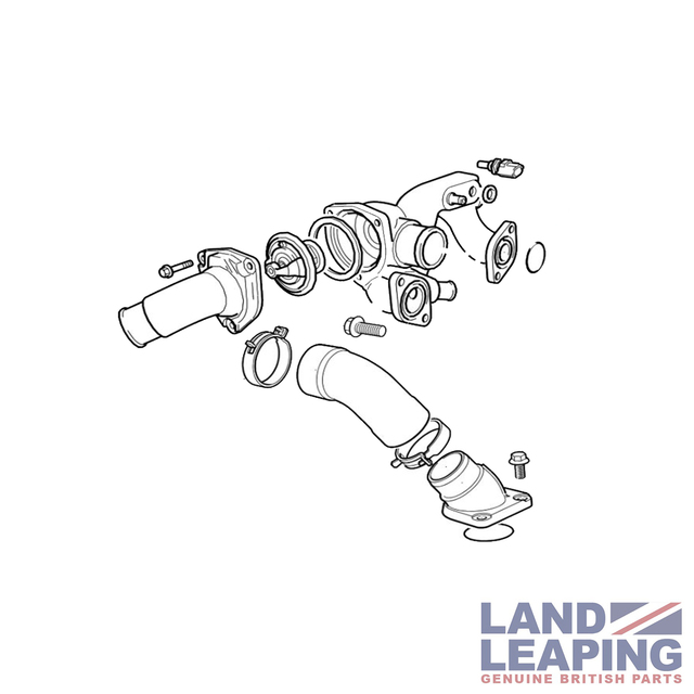 AJ811793 - Engine Coolant Thermostat Kit 2003-2010 Jaguar | Land ...