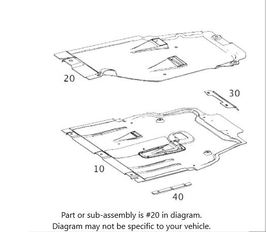 2014-2020 Mercedes-Benz Splash Shield 246-520-15-23 | Mercedes Star Parts