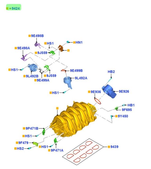 FL3Z-9424-J - 2015-2017 Ford F-150 5.0L Intake Manifold - 2015-2017 ...