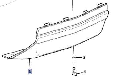 2017-2024 Cadillac XT5 Rear Bumper Fascia Trailer Hitch Cover 84053018 ...