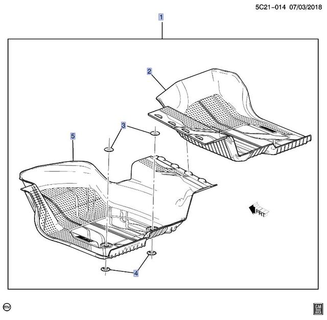 2020-2024 Chevrolet Floor Liners, All-Weather, Front Interlocking ...