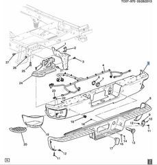 2014-2019 GM Rear Bumper Bar (Paintable) 23285673 | OEM GM Parts