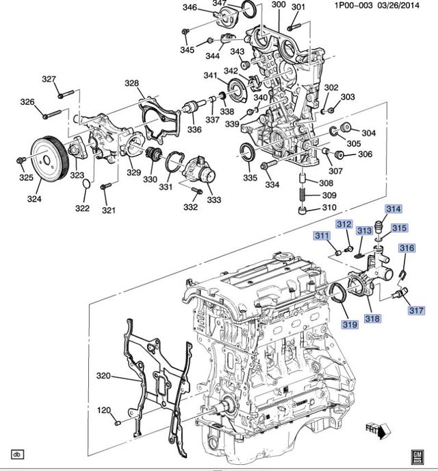 2011-2020 GM Water Outlet 25193922 | OEM GM Parts