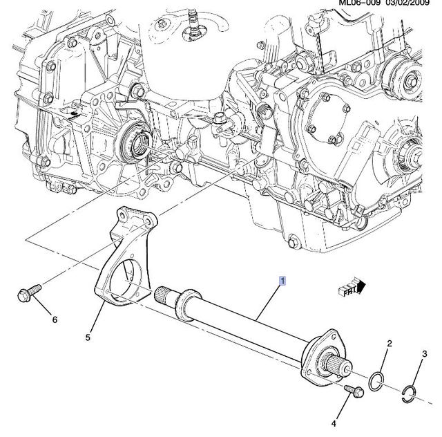 2008-2012 GM Front Wheel Drive Intermediate Shaft 25821838 | OEM GM Parts