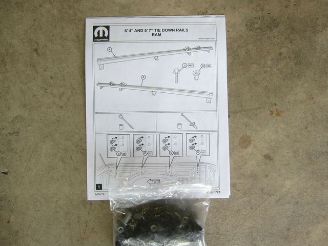 OEM Mopar 2019-2020 Dodge Ram 5'7" Bed 1500 DT Tie Down Cargo Rails New ...