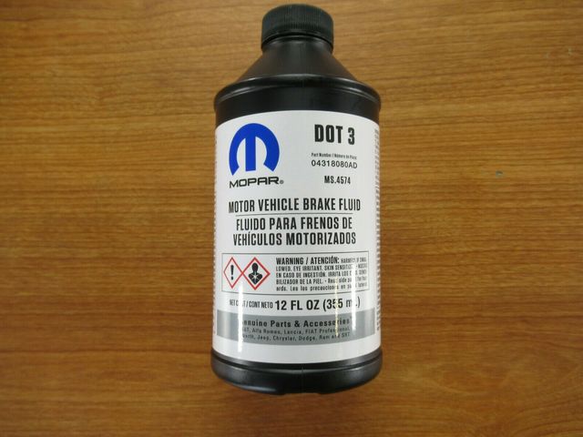 OEM Mopar Chrysler Dodge Jeep Ram Mopar Dot 3 Brake Fluid 12 FL OZ Set ...