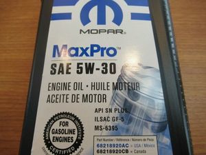 OEM Mopar 2011-2013 Dodge Charger Challenger 3.6L 6 Qts. 5W-30 Oil ...