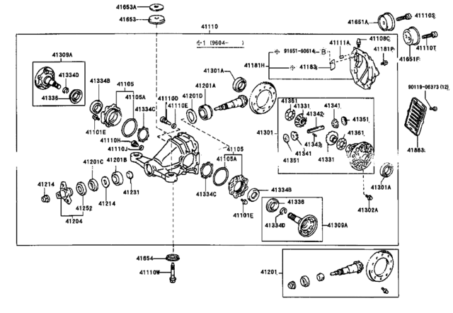 Genuine Toyota Supra Rear Differential Drain Plug Sub-Assembly Straight ...