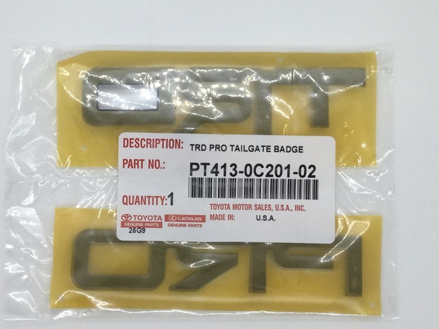 2020-2022 Toyota Sequoia Genuine Toyota Sequoia Black TRD PRO Tailgate ...