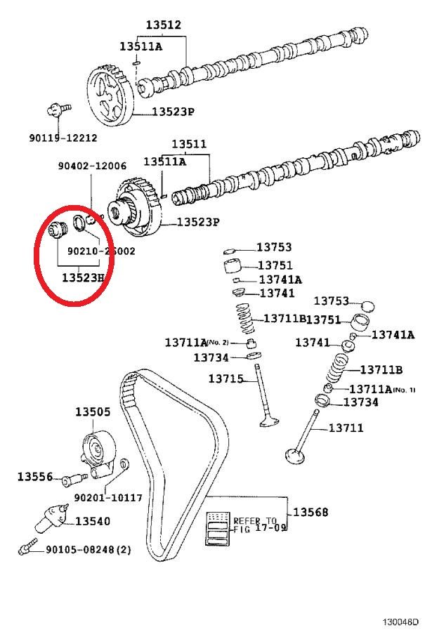 Genuine Toyota/Lexus Straight Screw Plug VVT Timing Gear JCE10 2JZ ...