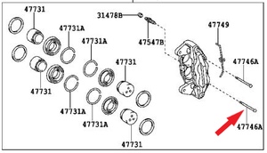 2010-2024 Toyota Genuine Toyota 4Runner Front Disc Brake Caliper Pad ...