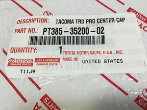 Genuine Toyota 2020-2021 Tacoma TRD PRO Center Cap PT280-35200-F2 ...
