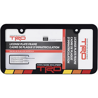 TRD Black Tri Color License Plate Frame