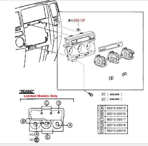 Genuine Toyota 03-09 4Runner Cooler Control Knob Back-light Bulb 90010 ...