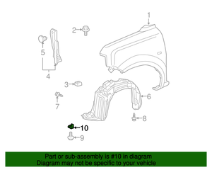 2000-2018 Toyota Fender Liner Clip 90467-05114 | Elmhurst Toyota Parts