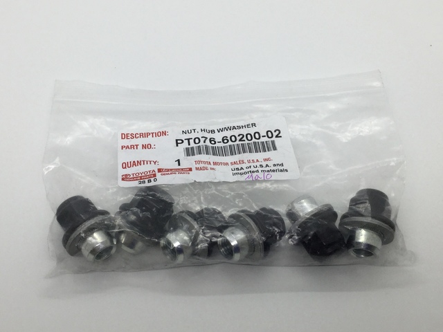 2020 Toyota Tacoma Genuine Toyota Black Lug Nuts Set of (6) Multiple ...