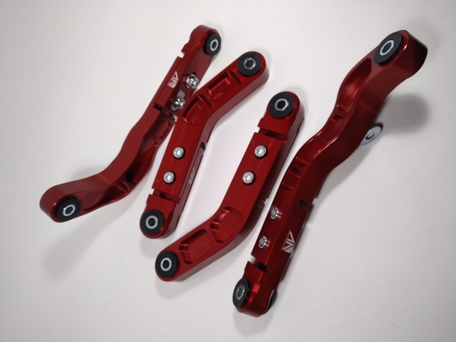 Billet Rear Upper Control Arm and Camber Arm Kit (RED) - AAD ...