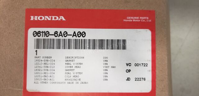 2018-2024 Honda 18-24 1.5L Cylinder Head Gasket Kit 06110-6A0-A01 ...