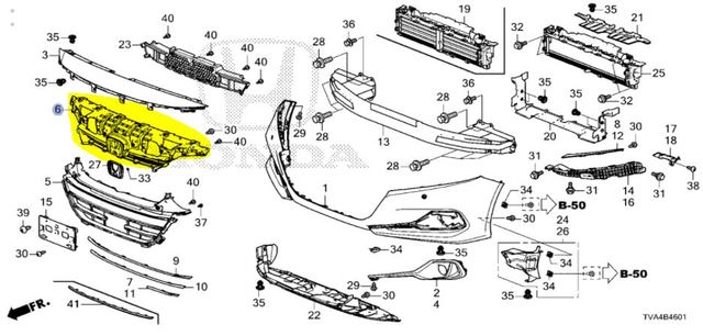 2021-2022 Honda Accord Upper Grille 71112-TVA-F00 | Honda Parts Hub