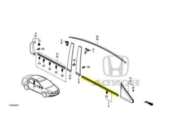2012-2015 Honda Civic 12-15 Honda Civic 4 Dr Right (Passenger) Front ...