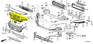 2021-2022 Honda Accord Upper Grille 71112-TVA-F00 | Honda Parts Hub
