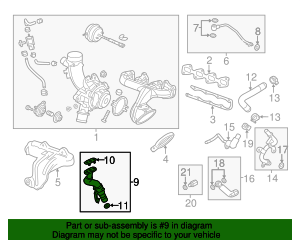 28290069 - Turbocharger Oil Return Pipe 2011-2021 GM | Chevrolet Parts ...